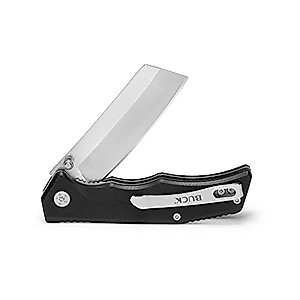 Buck Knives 252 Trunk Folding Liner Lock Pocket Knife Cleaver Blade (Black)