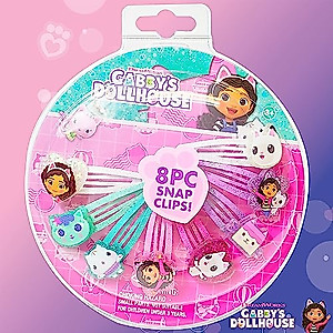 Gabby's Dollhouse Kids Hair Clips for Girls Snap Clips 8 Pack Multi Color Ages 3+
