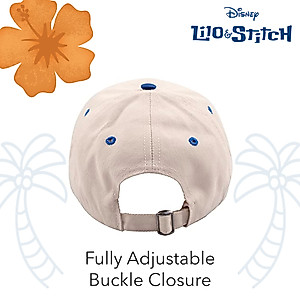 Concept One Unisex Adult Disney Stitch Adjustable Baseball Cap, with Curved Brim Dad Hat, Navy - Pineapple, One Size US