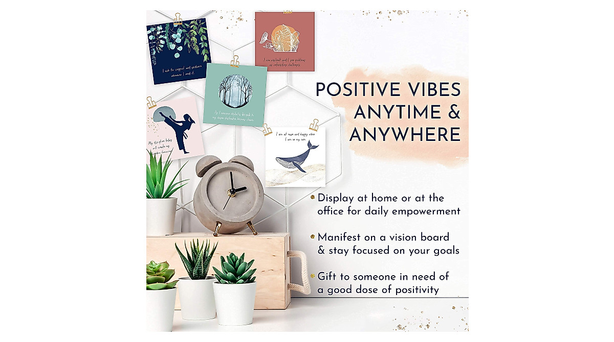 RYVE Positive Affirmations Cards for Women - 52 Mindfulness Cards with Affirmations and ...