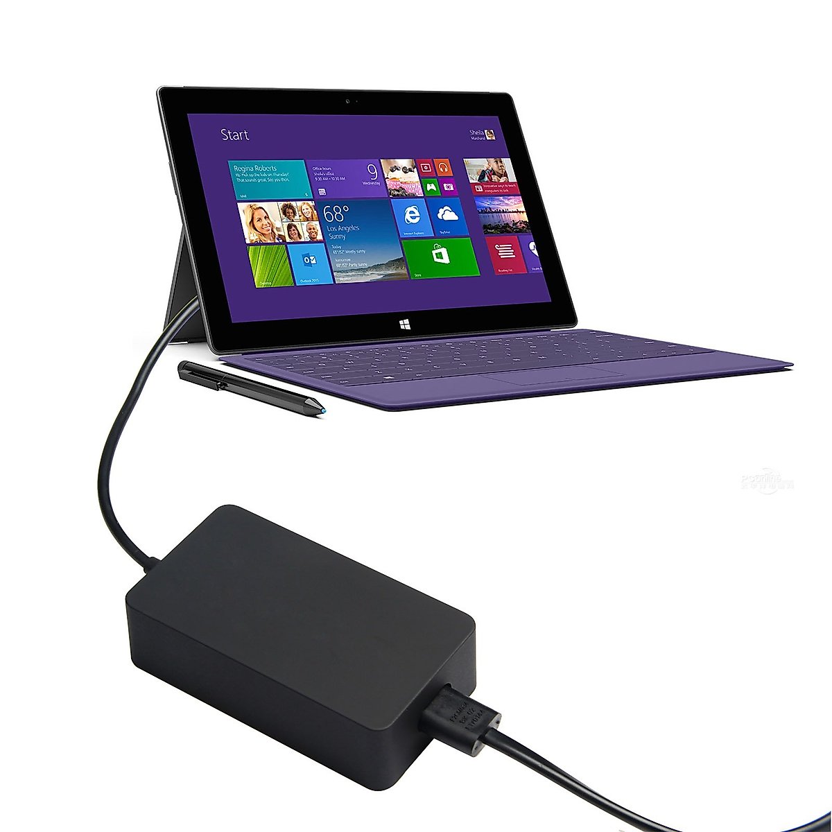 TREE.NB 48W 12V 3.6A Power Adapter Charger, Replacement for Microsoft Surface Pro 2 Surface Pro 1 & Surface RT Tablet, Windows 8 Tablet 1536 with 5V/1A USB Port
