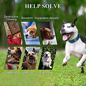 Wieppo Squeaky Dog Toys for Aggressive Chewers Large Breed, Medium Dogs, Natural Durable Rubber Dog Chew Toys