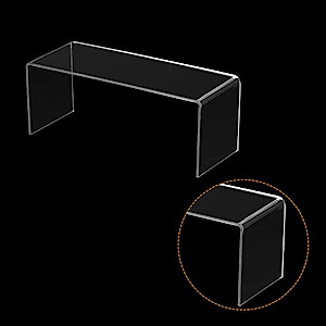 uxcell Shoes Display Stand Rack, 220x80x85mm Acrylic Storage Shelf Holder Clear 2 Pcs