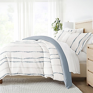 LINEN MARKET Twin Duvet Cover for Twin (Navy) - Experience Hotel-Like Comfort with Unparalleled Softness, Exquisite Prints & Solid Colors for a Dreamy Bedroom –Duvet Cover Twin Set with 2 Pillow Shams