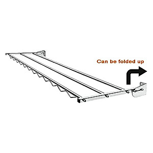 XMCX Wall Mounted Clothes Drying Rack Space-Saver Retractable Fold Away Clothes Hanger Easy Storage (Size : 62cm)