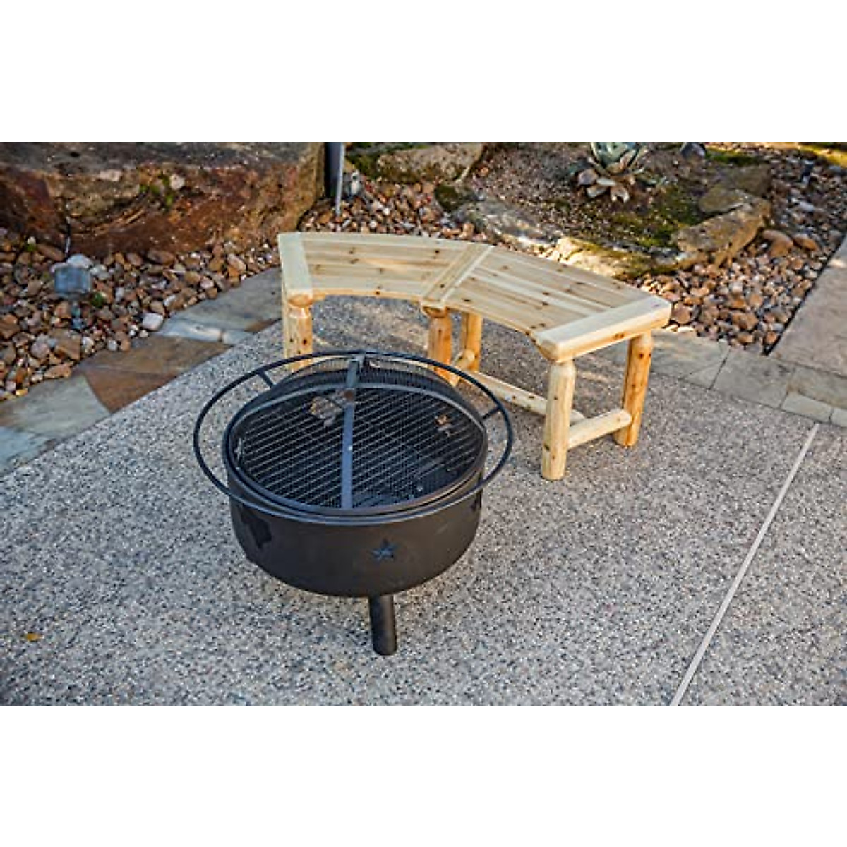 Leigh Country Aspen Curved Bench, Natural