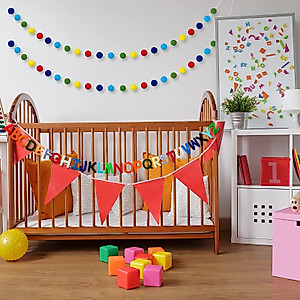 Alphabet Garland Felt Banners Alphabet Wool Felt Garland Letters Banners Wall Hanging for Toddler Room Nursery Baby Room Decor
