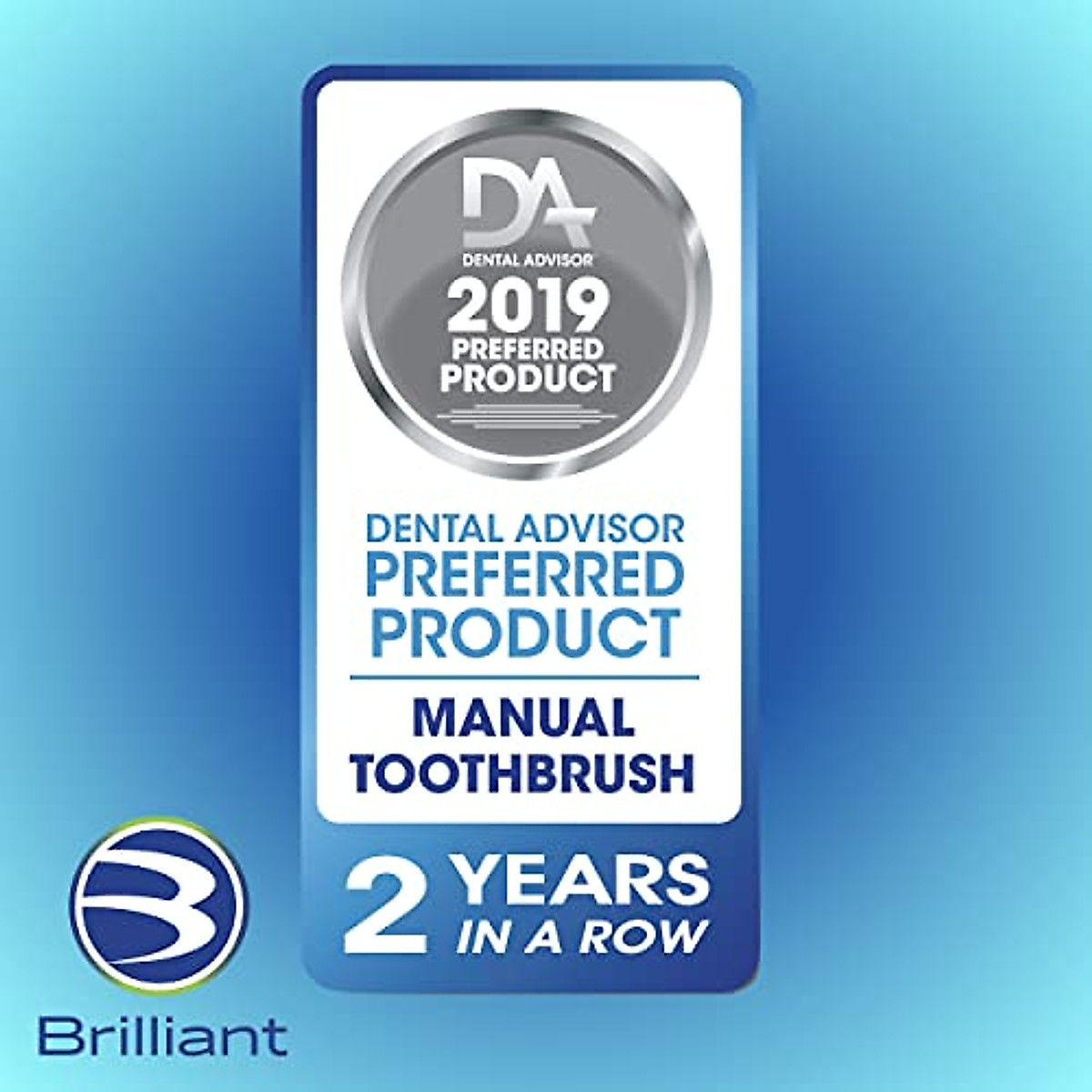 Brilliant Child Toothbrush (2-5 Years) Manual Toddler Tooth Brush Round Head - Assorted Colors, 2 Pack