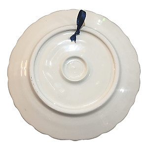 Anka Handcrafts - Christmas Home Decors – Tonton Santa Claus - Handmade & Handpainted Ceramic Plates with Unique Embossed Surface – w Navy Int. Velvet Case – Christmas for Homes 775