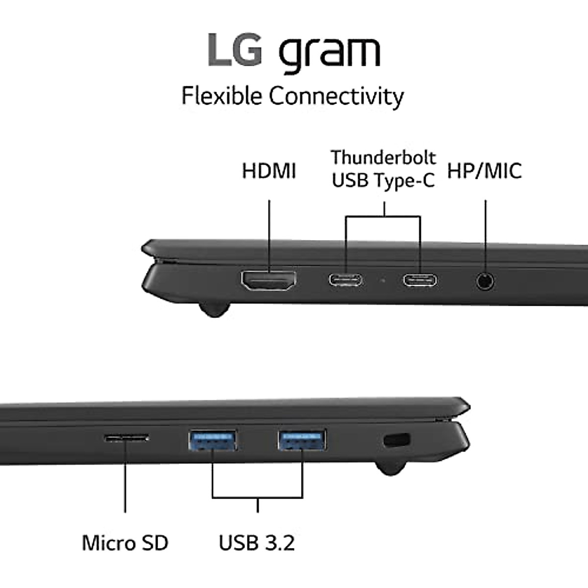 LG gram 16” Lightweight Laptop, Intel 13th Gen Core i7 Evo Platform, Windows 11 Home, 16GB RAM, 1TB SSD, Gray