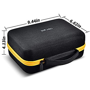 GWCASE Case Compatible with DEWALT 8V MAX Cordless Screwdriver Kit DCF682N1, Gyroscopic Storage Holder with Mesh pocket for Electric Screwdriving Drill Bit Set, Battery Pack, Charger (Box Only)