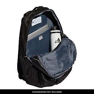 adidas Excel 6 Backpack, Two Tone Black/Snowglobe with Mutli Stripe Webbing, One Size