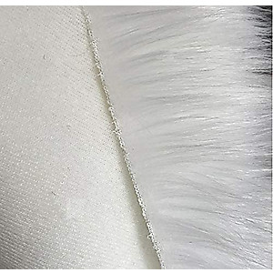 YYCRAFT Luxury Thick Heavy Faux Fur Fabric Squares CutsPatches Costume Camera Floor & Decoration (2 Pack,White)