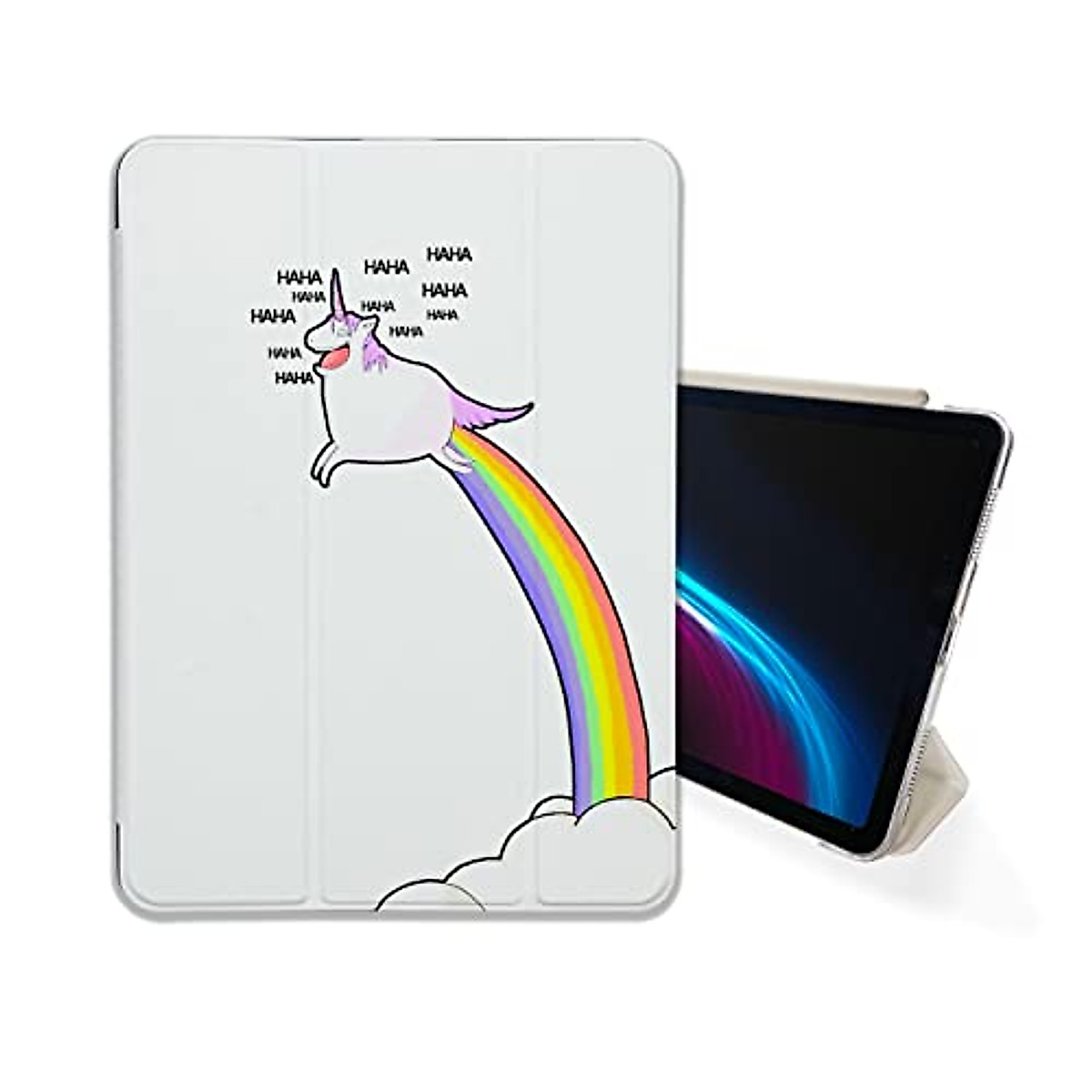 Kawaii Rainbow Cute Unicorn case Compatible with iPad Mini Air Pro 7.9 8.3 9.7 10.2 10.9 11 12.9 inch Pattern Cover New 2022 2021 Trifold Stand 3 4 5 6 7 8 9 Generation 492 (9.7" 5/6 gen)