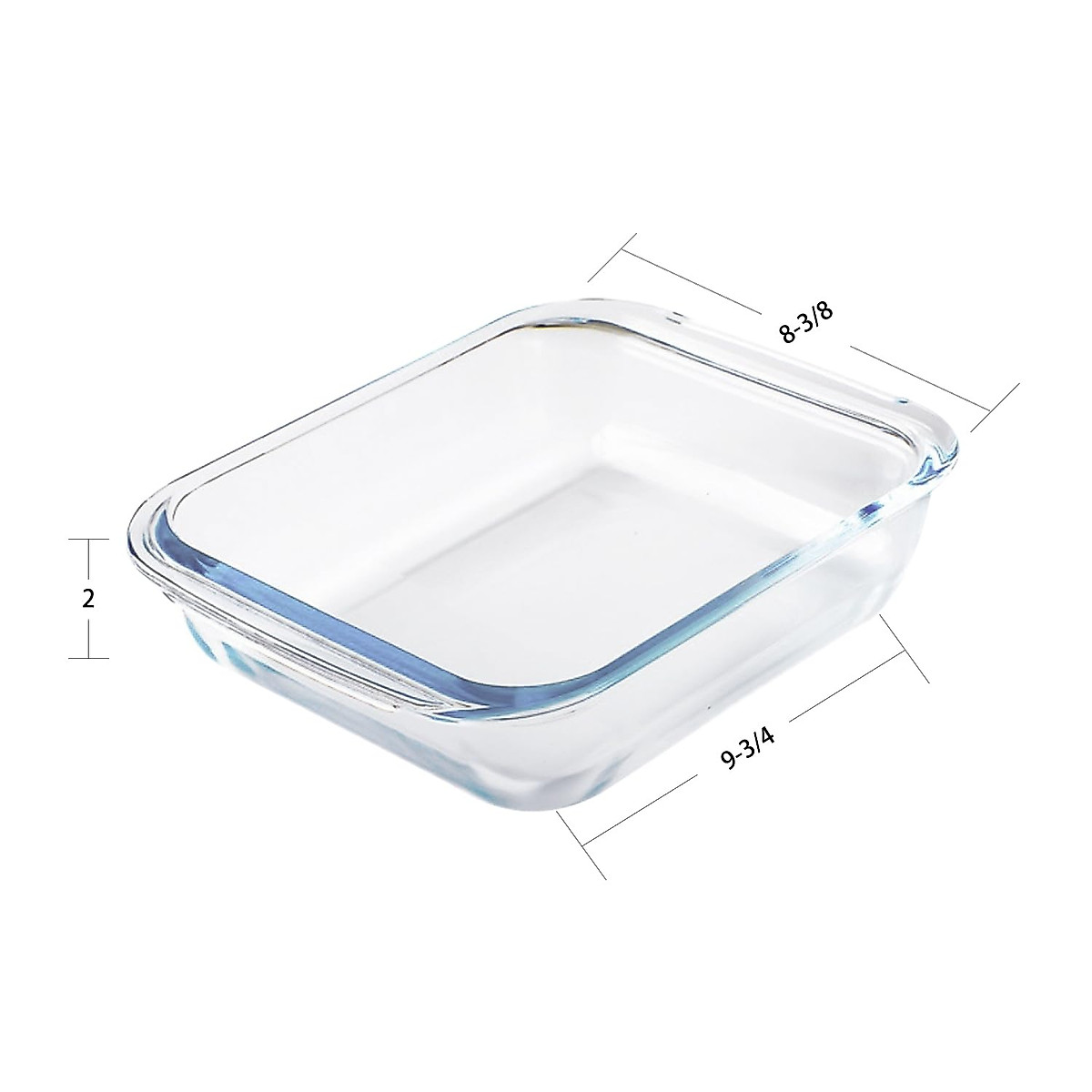 1.6-Qt Basics Square Tempered Glass Baking Dishes, Set of 2