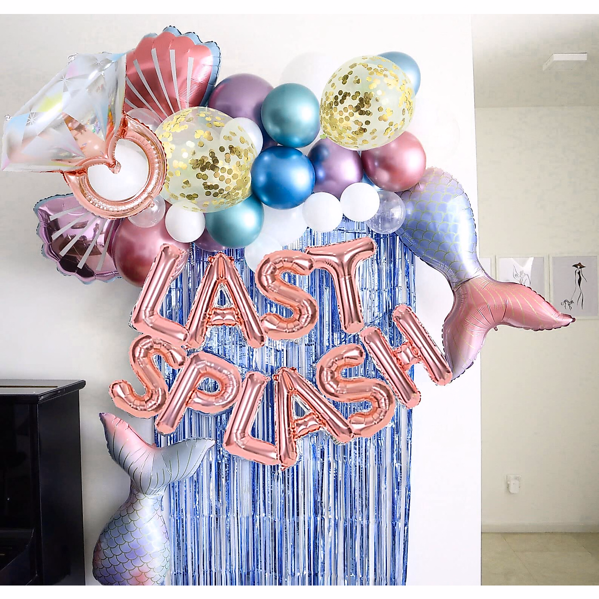 LaVenty 98 PCS Luxury Last Splash Balloons Mermaid Bachelorette Party Decorations Last Splash Bachelorette Party Decoration Mermaid Bridal Shower Party Supplies Last Splash Party Favors