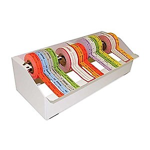 PDC Healthcare DPM-16 Dispenser, Holds Up to 16 Rolls of 1/2" Wide Tape Metal, 12-1/4" x 5" x 3-5/16", White (Pack of 1)