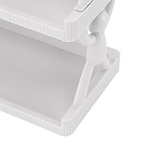 Wall Mounted Storage Shelf, Space Saving Simple Style Wall Storage Rack Drain Hole for Bathroom for Cosmetics for Spices for Skin Care Products(Grey, 3 Layers)