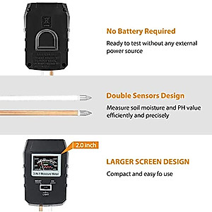 3-in-1 Soil Garden Plant PH Water Light Testing Monitor Moisture Meter Tester