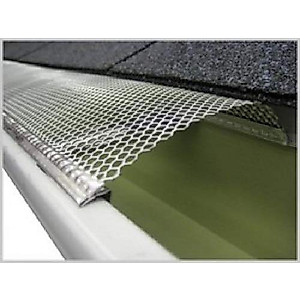Aluminum Speed Screen Leaf Guard for Gutters (6 INCH, Mill Finish-CASE(5))