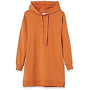 The Drop Women's Iona Long-Sleeve Hooded Mini Sweatshirt Dress, Adobe, 2X, Plus Size