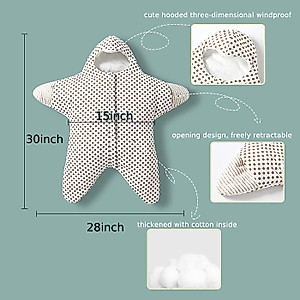 ZIGJOY Baby Starfish Swaddle Sleep Sack Transitional Swadding Sleeping Bag Cotton Newborn Wearable Blanket Baby 0-6 Months