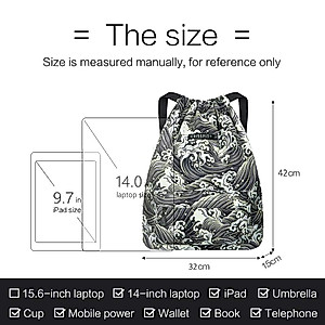 Risefit Waterproof Drawstring Bag, Drawstring Backpack, Gym Bag Sackpack Sports Backpack for Women