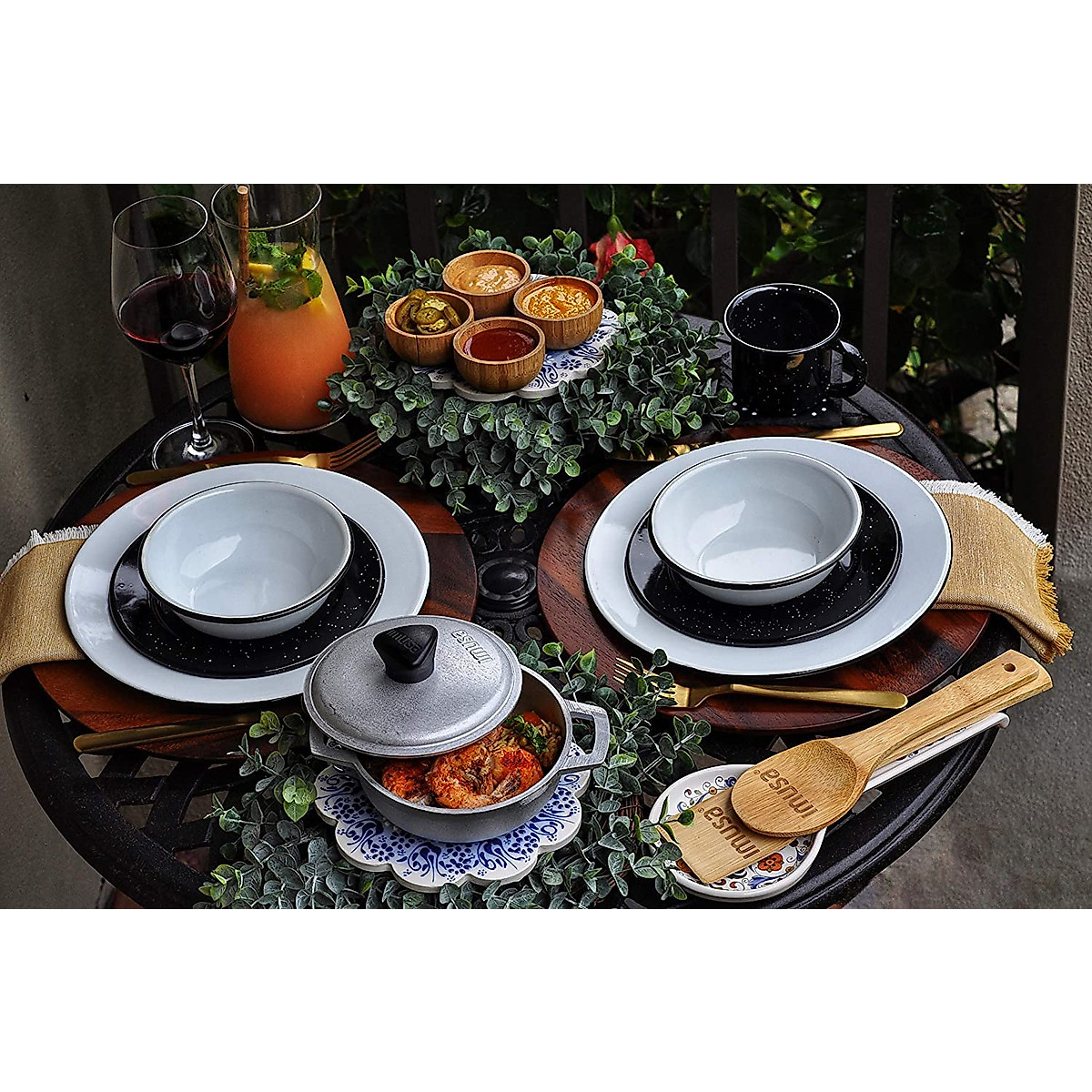 IMUSA USA (12 PACK) 0.7Qt Traditional Colombian Mini Caldero (Dutch Oven) for Cooking and Serving, 0.7 Quart, Silver (GAU-80560KIT)