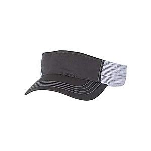 Richardson Trucker Visor Adjustable Charcoal/ White