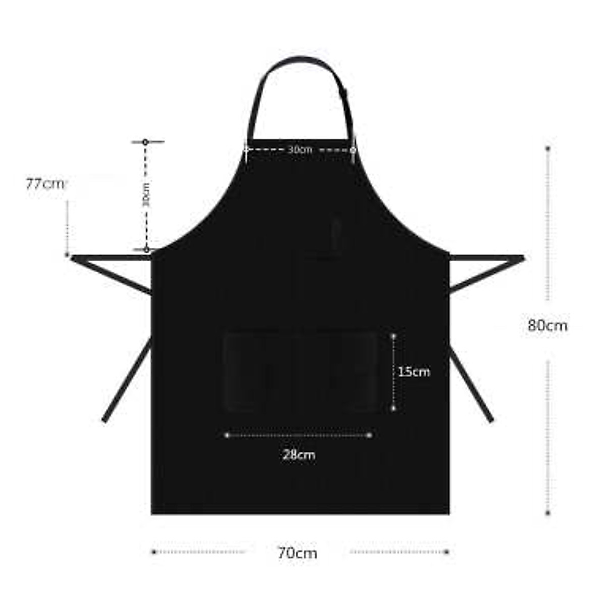 House 2 Home Reality 2-Pack Apron -Black 100% Cotton Apron | Aprons for Women with Pockets | Aprons for Men | Server Aprons |Waitress Apron | Chef Apron | Kitchen Apron | Aprons with Pockets