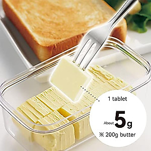 Donfafecuer Butter Slicer Cutter Stainless Steel, Butter Dish Container with Lid, Refrigerator Suitable for Easy Cutting of Two 7oz Butter Sticks