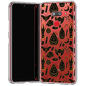 Loraw Slim TPU Phone Case Compatible with LG Velvet V60 V50 ThinQ 5G V40 V35 V30 Plus G7 G6 Protective Mystical Flexible Silicone Cover Occult Ouija Board Clear Witchcraft Magic Durable Shockproof