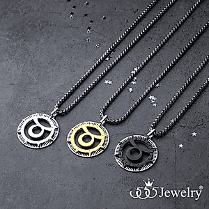 555Jewelry Stainless Steel Taurus Necklace for Wife, Horoscope Constellation Necklaces for Women ‎& Ladies, Zodiac Sign Pendant for Men, Astrology Necklace for Her, 18 Inch, Silver