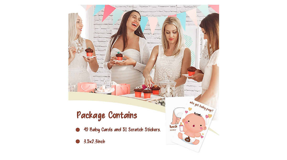 Hooqict Baby Shower Scratch Off Game - Fun for All Ages