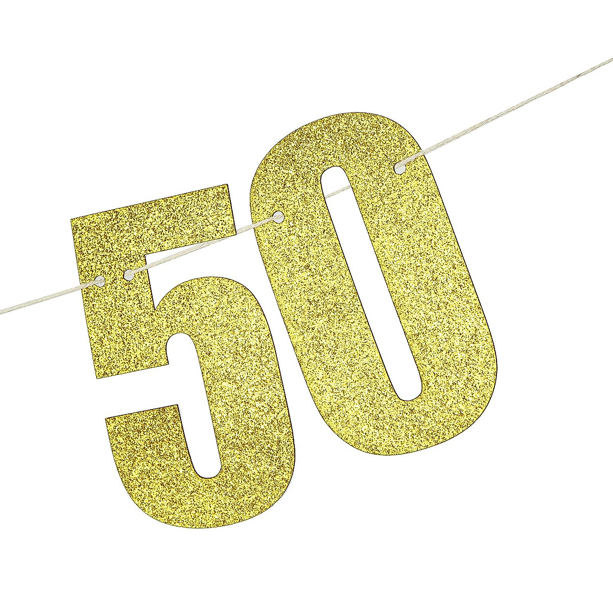 Holy Shit You're 50 banner，50th birthday banner，Womens Mens Gold Glitter Birthday Party Decoration，Fun 50th Birthday Party Supplies。