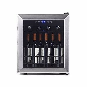 NewAir Wine Cooler and Refrigerator | 23 Bottle Capacity | Freestanding/Built-in Countertop Wine Cellar in Stainless Steel with UV Protected Glass Door
