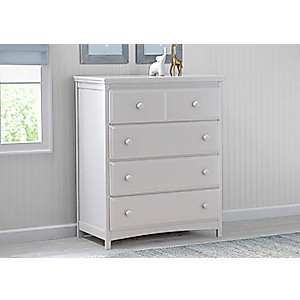 Delta Children Emerson 4 Drawer Chest, Greenguard Gold Certified, Bianca White