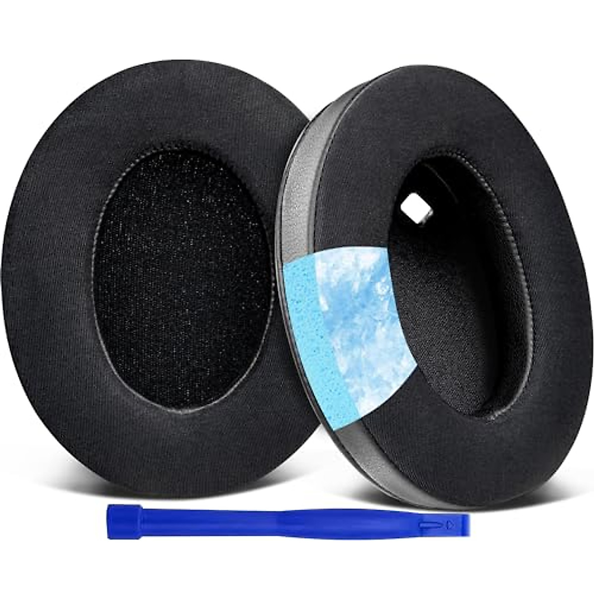 SOULWIT Cooling-Gel Earpads Replacement for Sony WH-1000XM4 (WH1000XM4) Headphones, Ear Pads Cushions with High-Density Noise Isolation Foam, Added Thickness, Without Affecting Sensor - Black