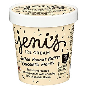 JENIS SPLENDID ICE CREAMS Salted Peanut Butter with Chocolate Flecks, 1 PT
