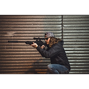 Barra Pellet Guns for Adults - Air Rifle for Hunting, Scope Included, Fires .177 Caliber Pellets, Break Barrel Spring Piston (Black TPR 1300 FPS)