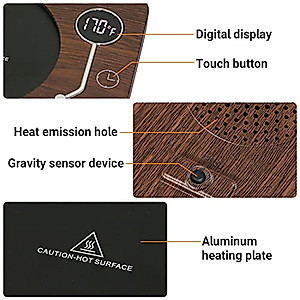 Coffee Mug Warmer, CEROBEAR Mug Warmer for Desk 3 Temperature Control 131℉/149℉/170℉, Cup Warmer with Auto Shut Off for Coffee Milk Tea Beverage