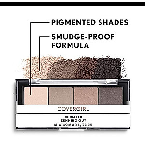 COVERGIRL TruNaked Quad Eyeshadow Palette, Zenning Out, 6 Shades, 0.06 Fl Ounces, Eyeshadow Palette, Eyeshadow, Eyeshadow Makeup, Shimmer Eyeshadow, Fade-Proof Formula, Pigmented Shades