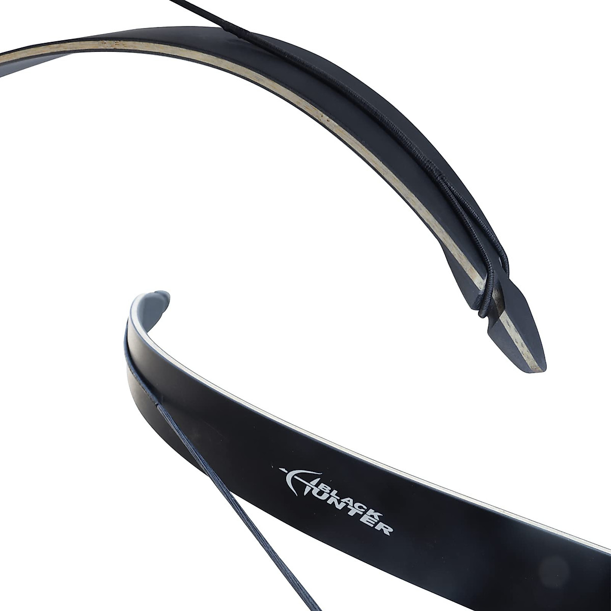 OBTOUTDOOR Black Hunter Recurve Bow 20lbs-55lbs 51Inches Traditional Handmade Wood Recurve Bow for Archery Hunting Recurve Bow