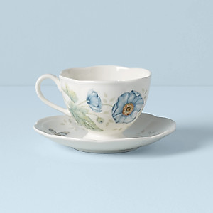 Lenox Porcelain 812099 Butterfly Meadow Monarch Cup And Saucer