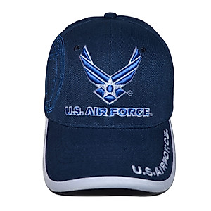 Icon Sports Group US Air Force Hat Official Licensed Military Cap, Unisex Embroidered Blue Military Baseball Cap, One Size