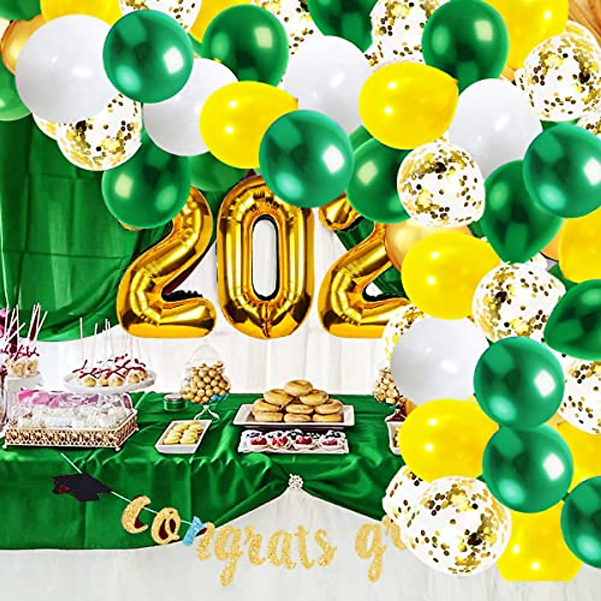 Graduation Party Decorations Green Yellow White 2023/Green Yellow Balloons/Green Tractor Birthday Party/Lemonade Party Decorations/Green Yellow Birthday Party Decorations 40pcs