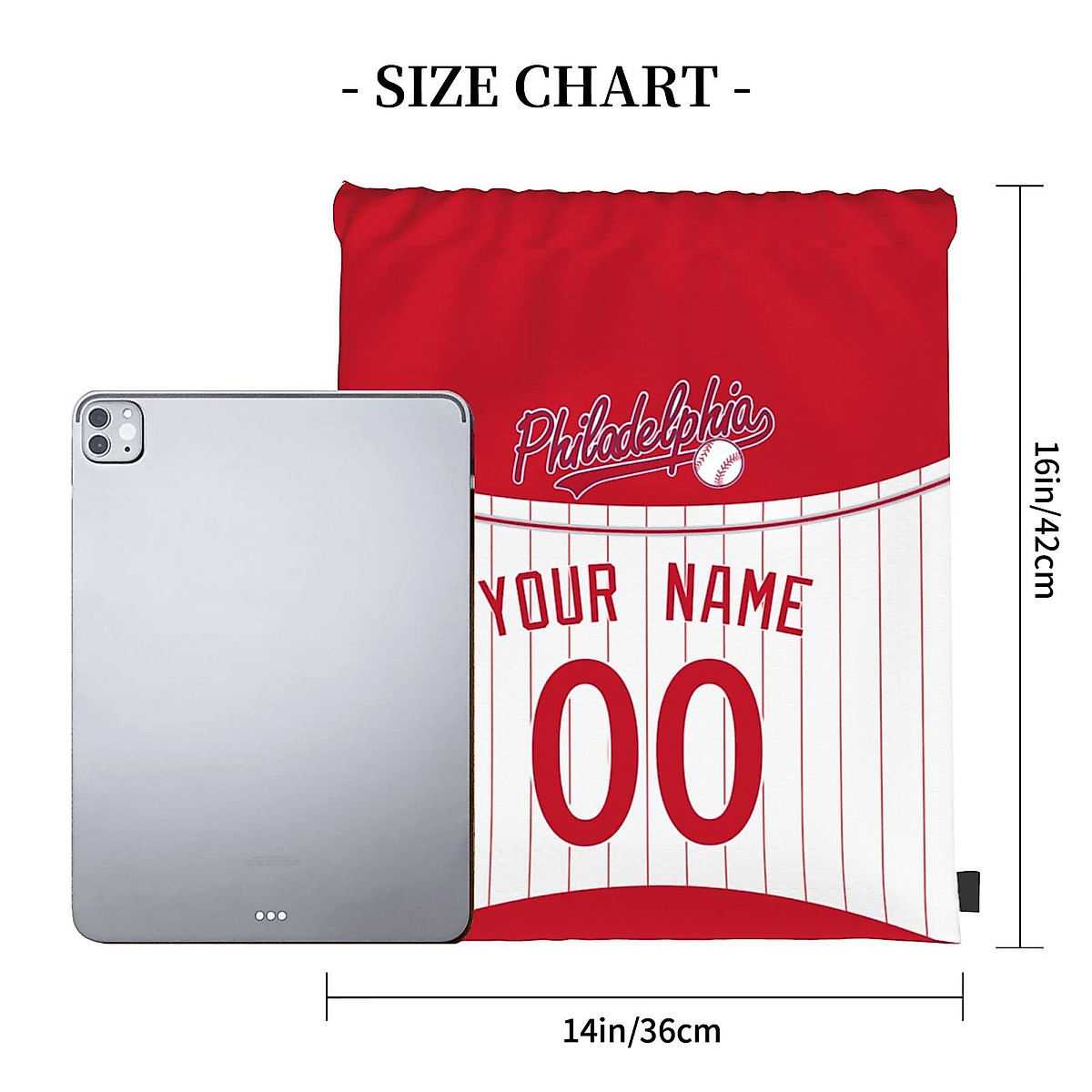 INAOO Drawstring Bags Philadelphia Personalized Backpack Gifts for Men Women