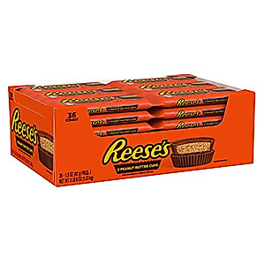 REESE'S Milk Chocolate Peanut Butter Cups, Candy Packs, 1.5 oz (36 Count)