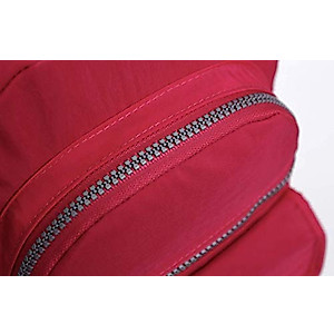 Waterproof Mini Backpack Women Purse Nylon Shoulder Rucksack Small Travel Bag (Purple)