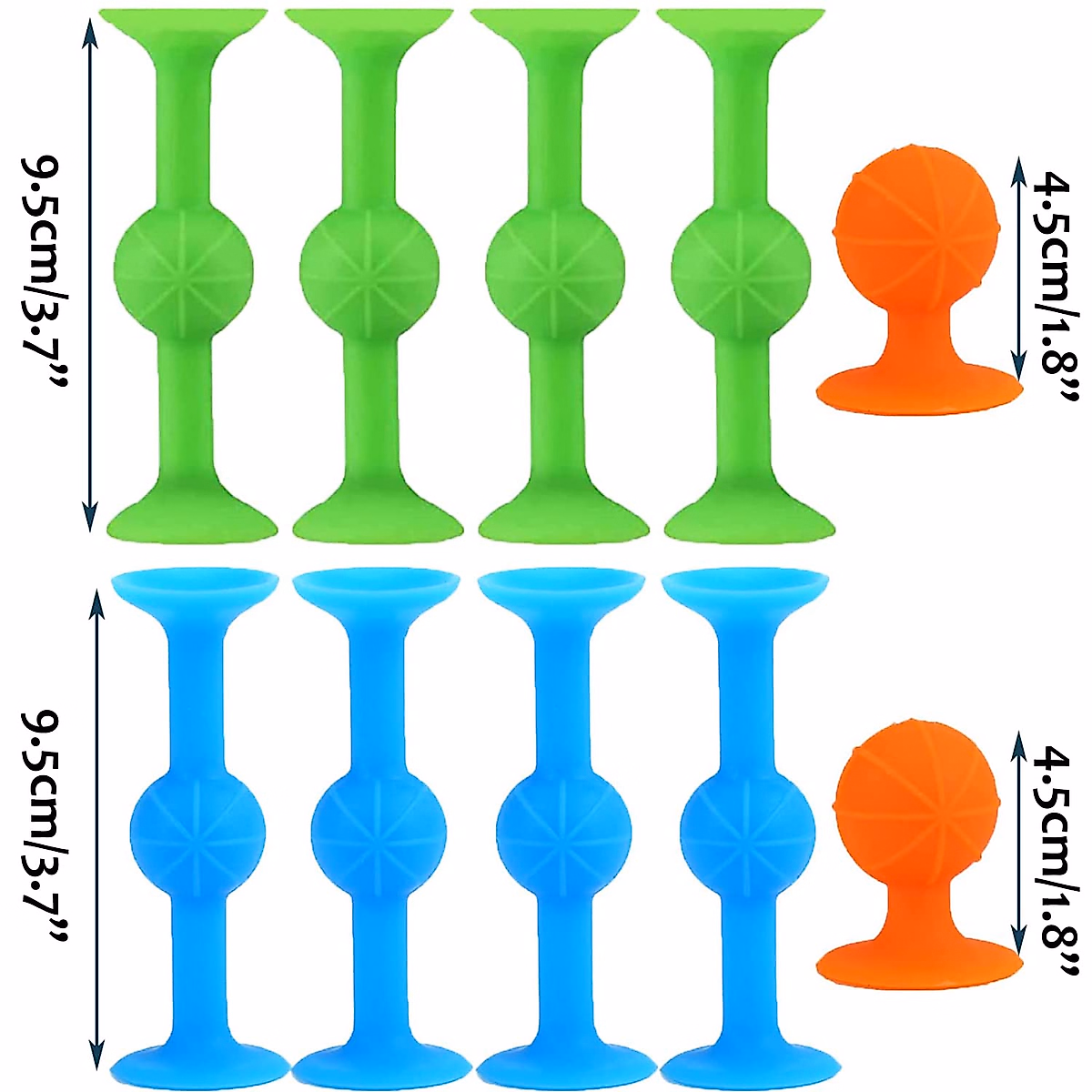 STOOSVIP 18 Pcs Suction Dart Cup Toys Games, Decompression Soft Silicone Dart Set Throwing Game, Darts for Indoor and Outdoor Competitive Games(Big Size)